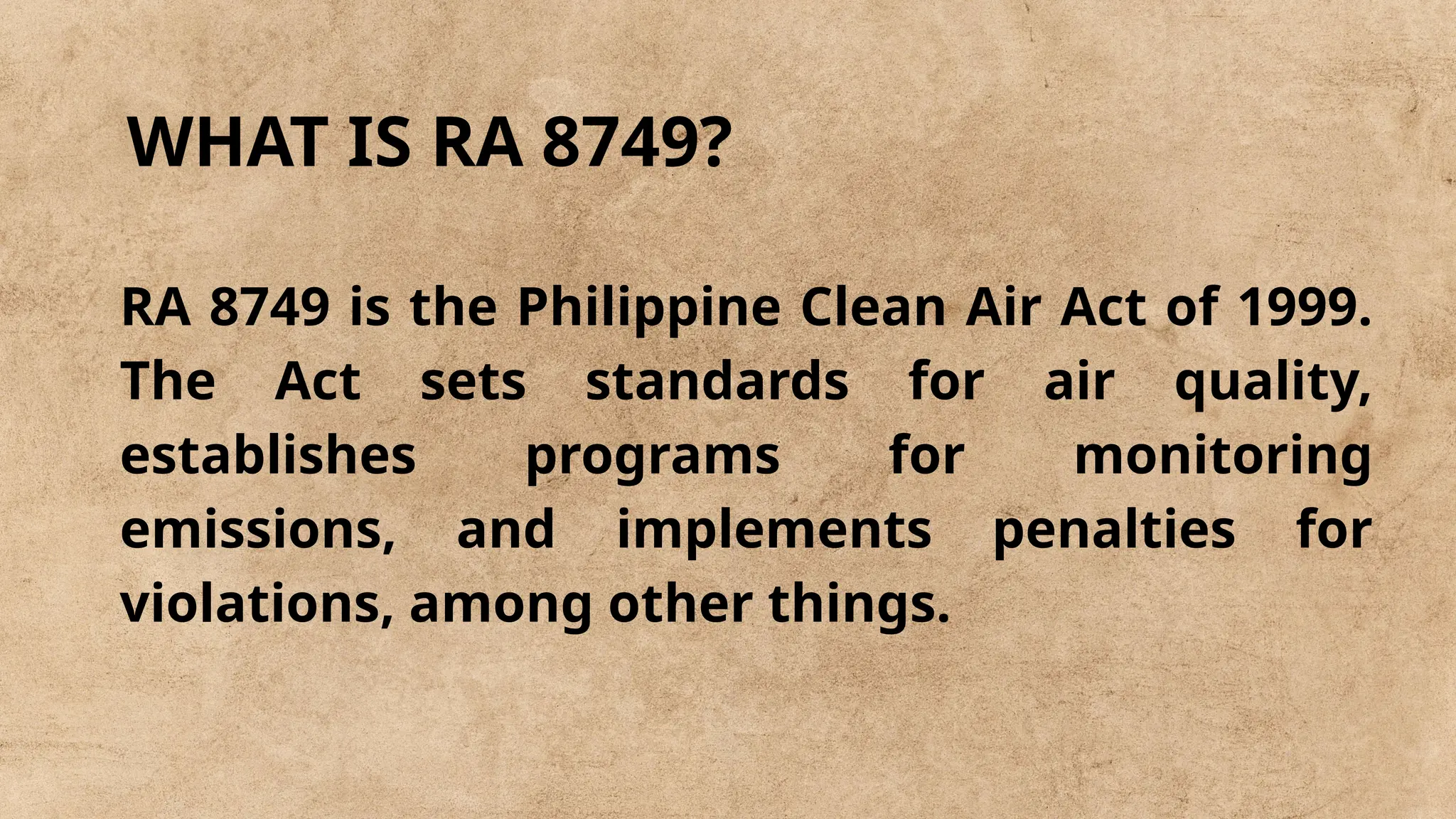 RA-8749.pptx Environmental Science Engineering | PPTX