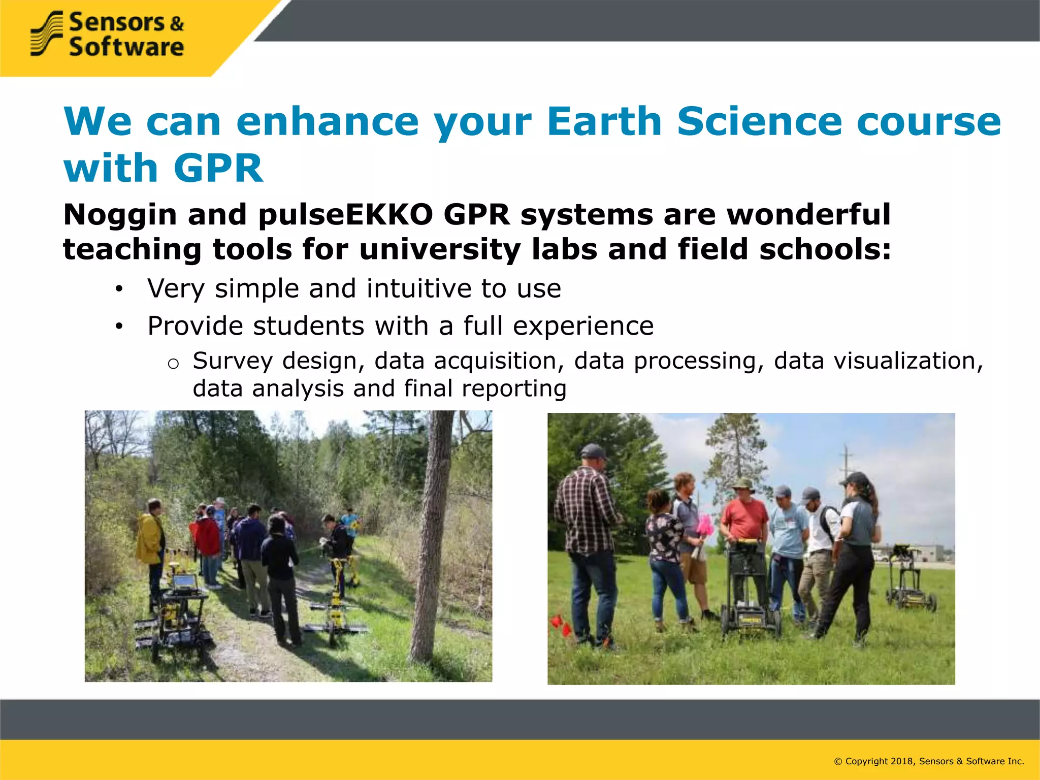 Noggin & pulseEKKO Ground Penetrating Radar for Research & Teaching | PPTX