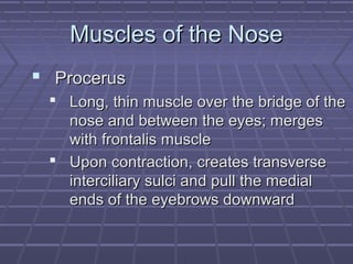 Ra lecture - muscles of the face | PPT