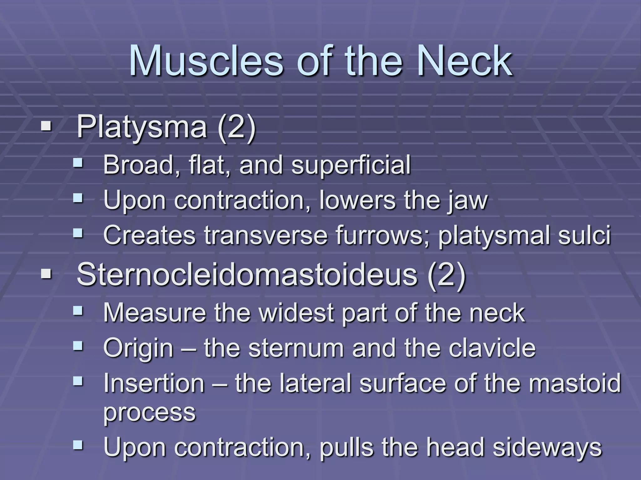 Ra lecture - muscles of the face | PPTX