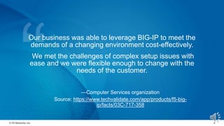 F5 Application Services Reference Architecture (Audio) | PPTX | Internet | Computing