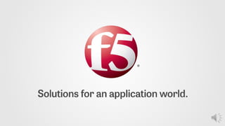 F5 Application Services Reference Architecture (Audio) | PPTX | Internet | Computing
