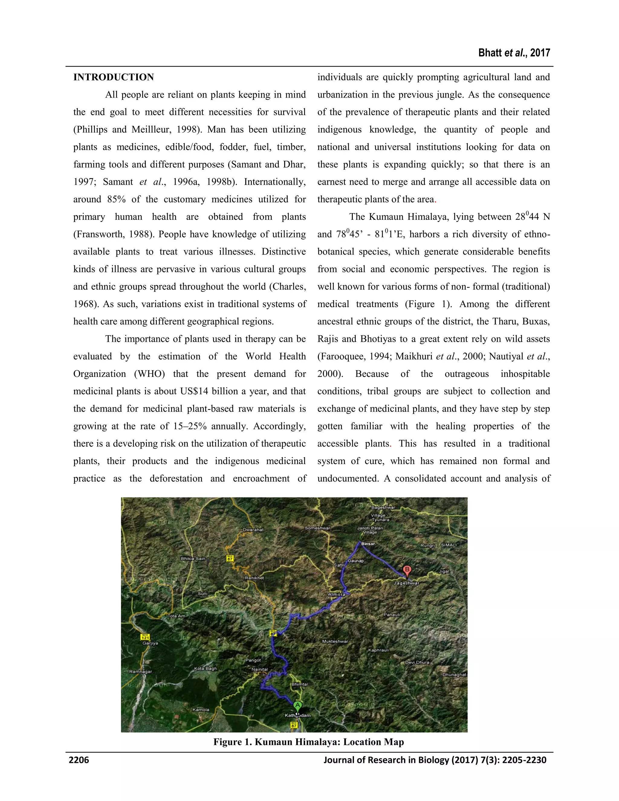 Diversity and use pattern of ethno-medicinal plants of Kumaun Himalaya | PDF