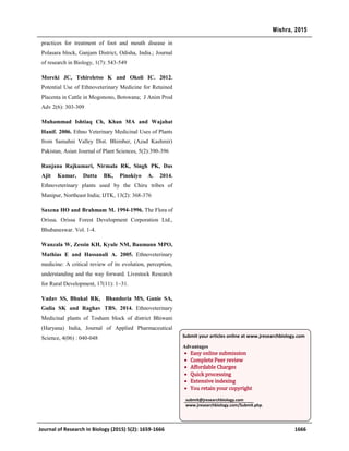 An ethnoveterinary survey of medicinal preparations used to treat ...