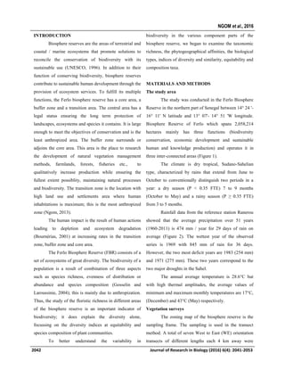 Biodiversity change as a human impact gradient in the biosphere reserve ...
