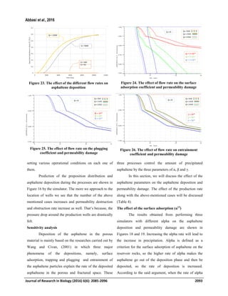 Modeling and simulation examining of the asphaltene deposition in field ...