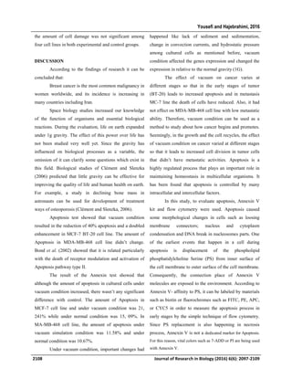 The effect of microgravity on cell death, cell growth and cell cycle on ...