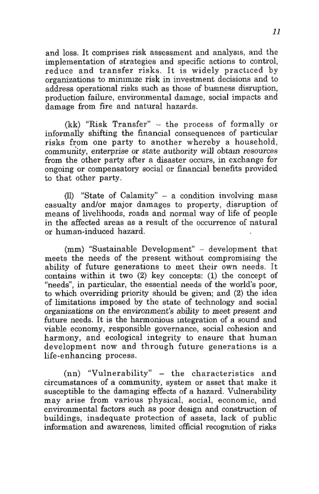 Ra 10121 - Philippine Disaster Risk Reduction and Management Act of ...