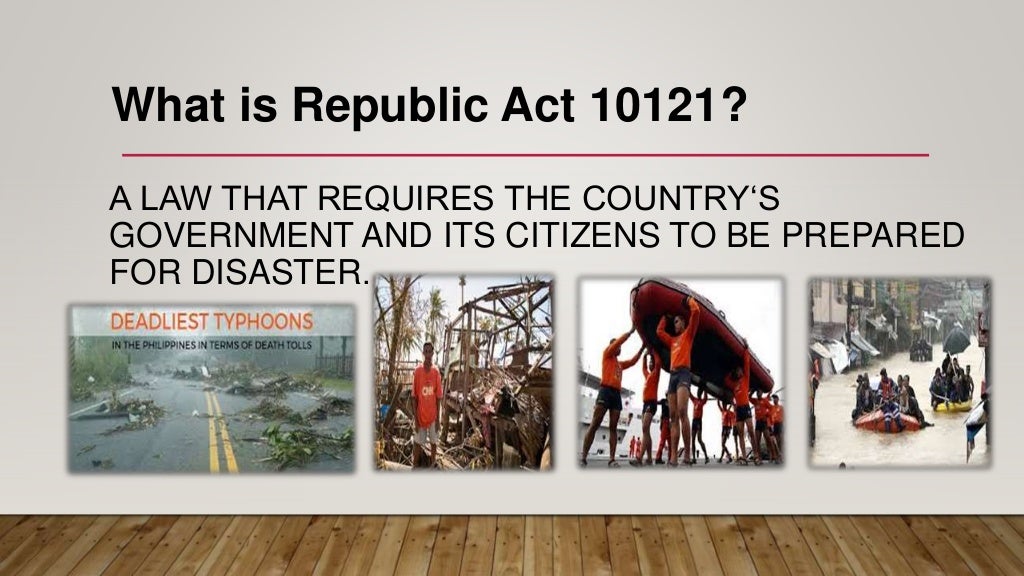 Philippine Disaster Risk Reduction and Management RA 10121