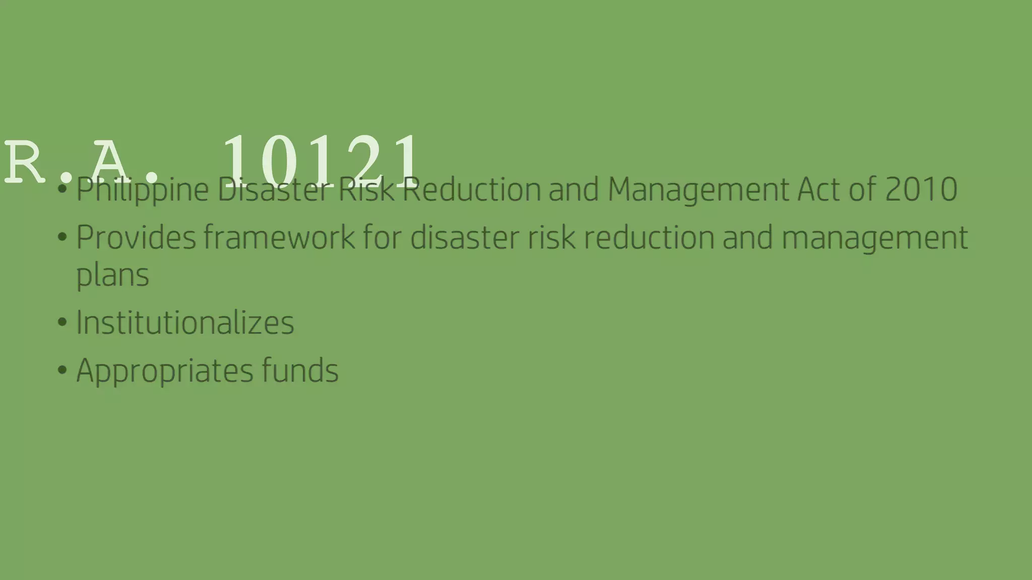 Republic Act 10121 | PPTX