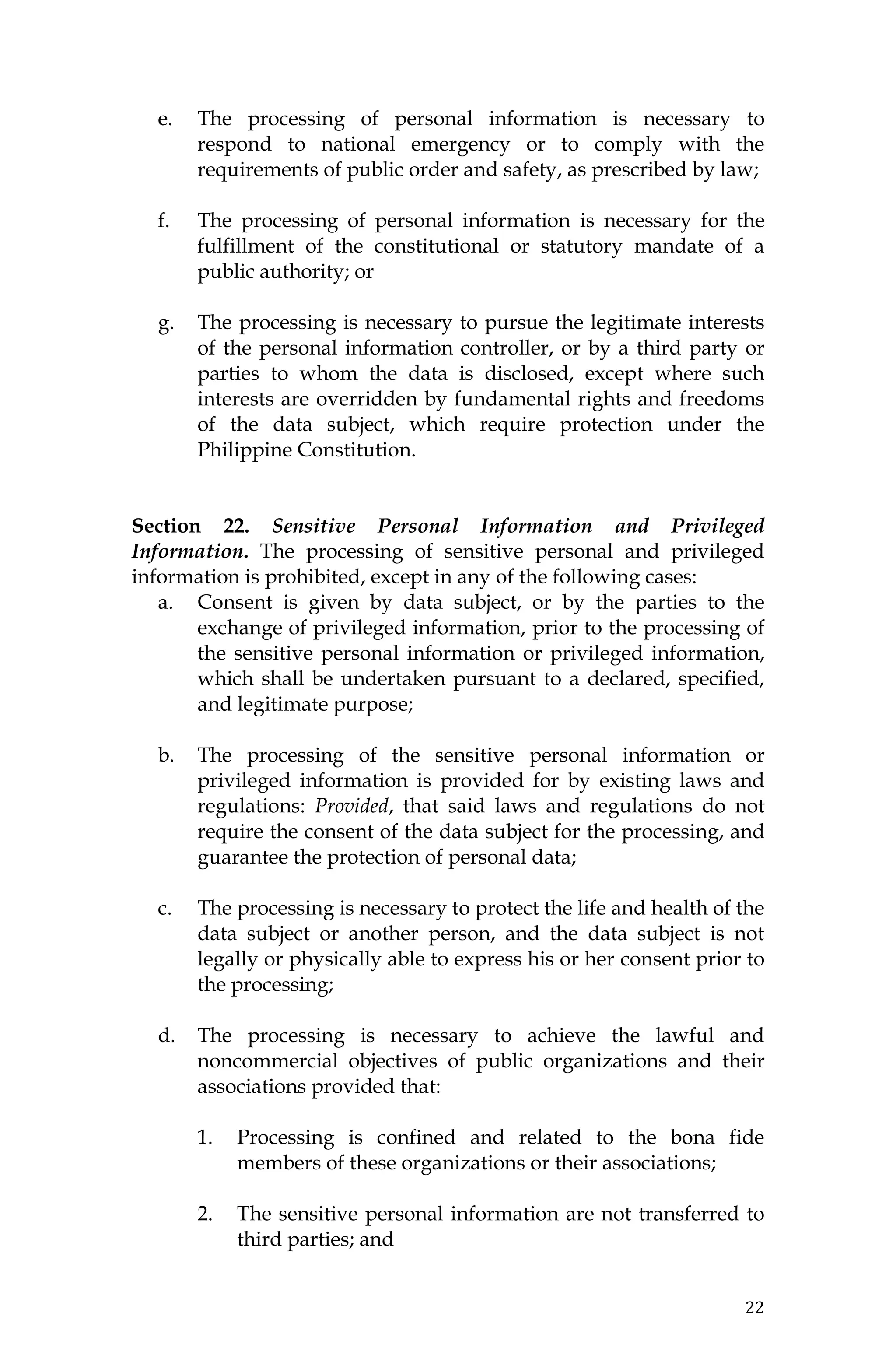 Philippine Data Privacy Act of 2012 (RA 10173) | PDF