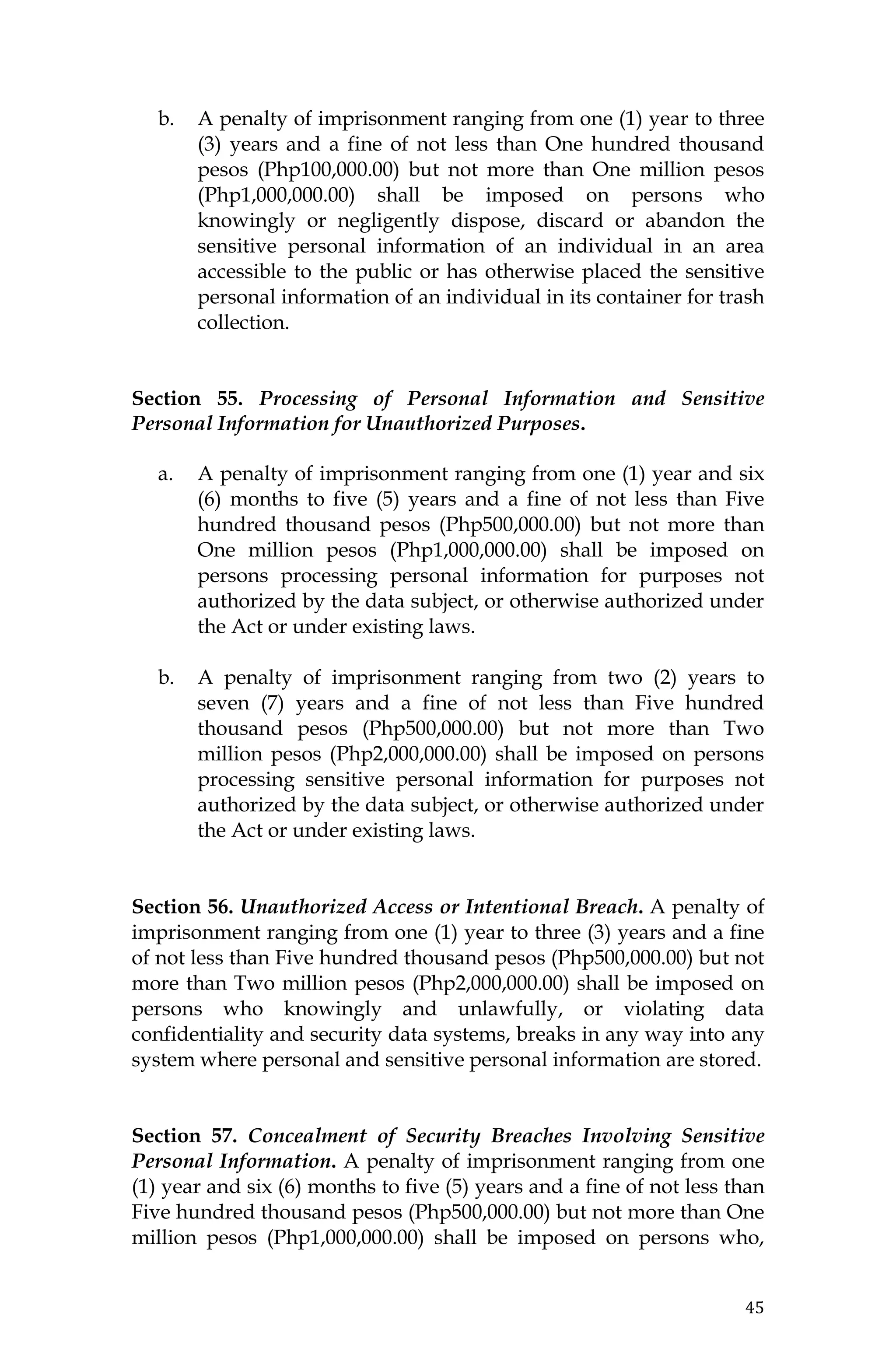 Philippine Data Privacy Act of 2012 (RA 10173) | PDF