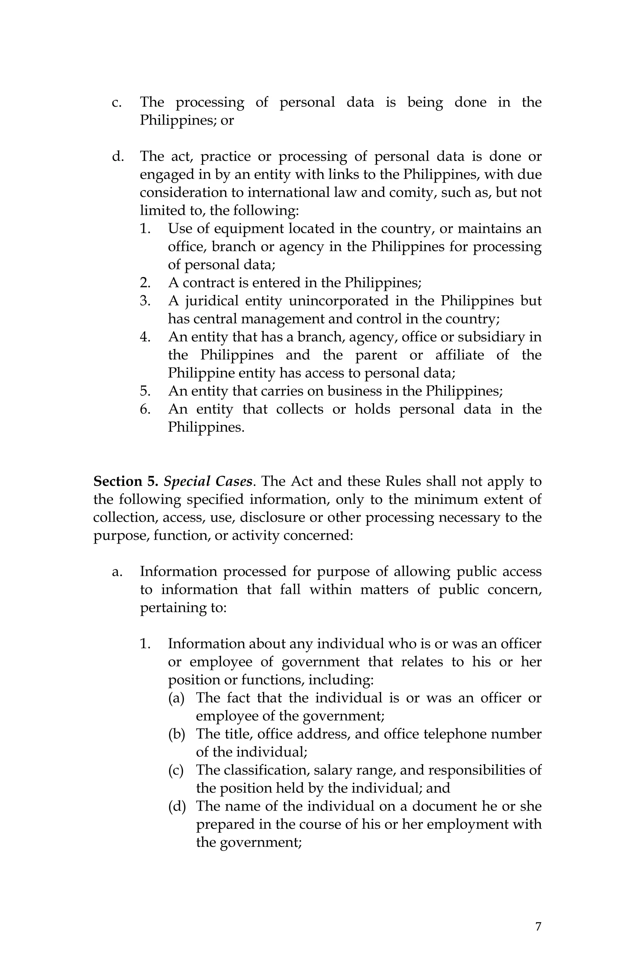 Philippine Data Privacy Act of 2012 (RA 10173) | PDF
