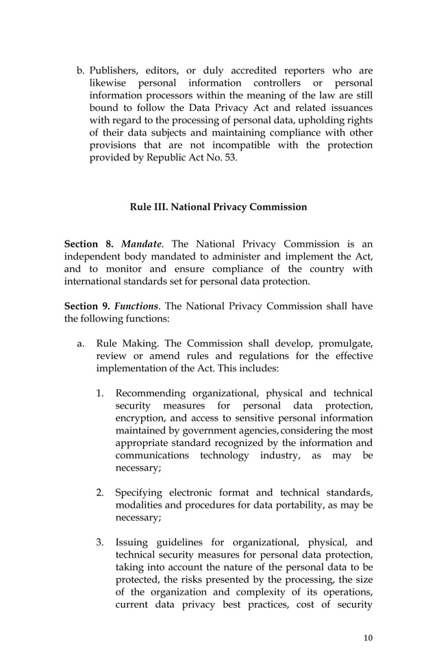 Philippine Data Privacy Act of 2012 (RA 10173) | PDF