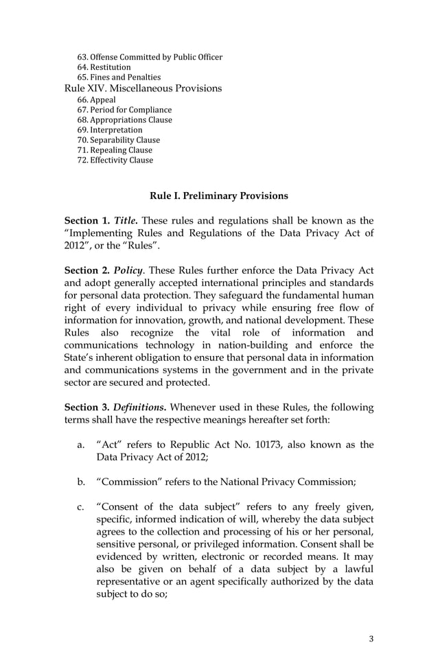 Philippine Data Privacy Act of 2012 (RA 10173) | PDF