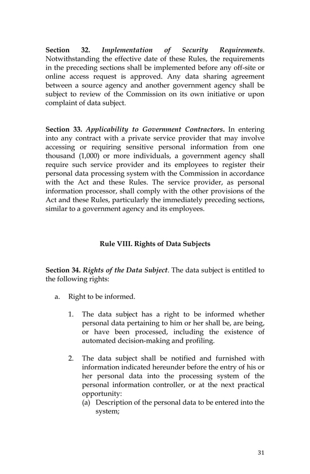 Philippine Data Privacy Act of 2012 (RA 10173) | PDF