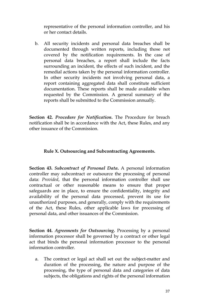 Philippine Data Privacy Act of 2012 (RA 10173) | PDF