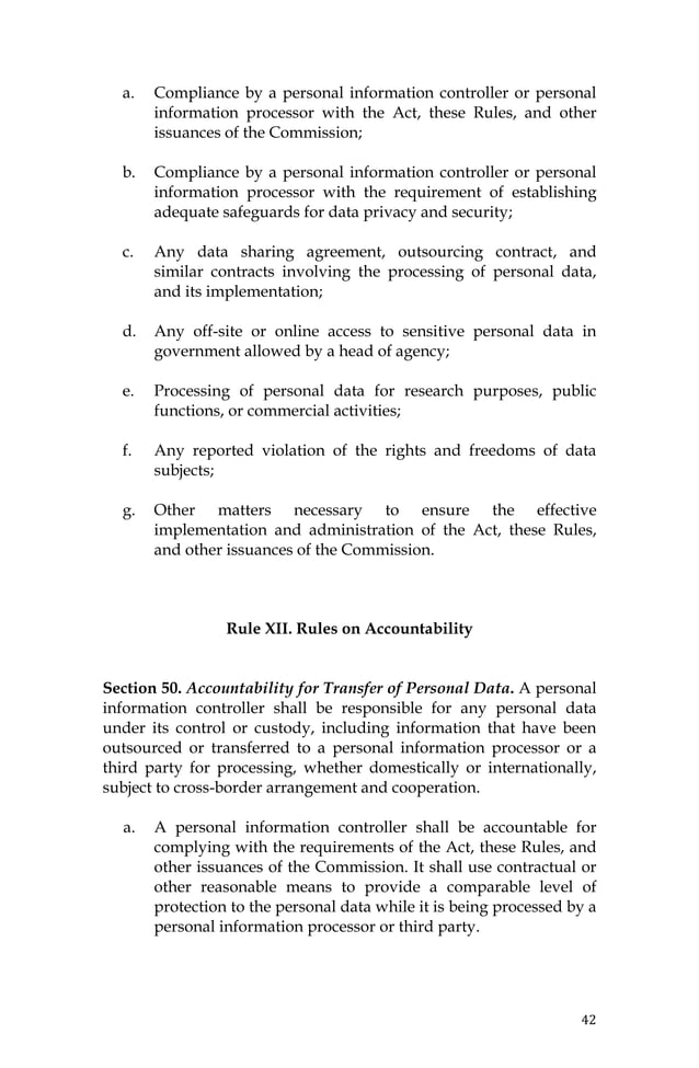 Philippine Data Privacy Act of 2012 (RA 10173) | PDF