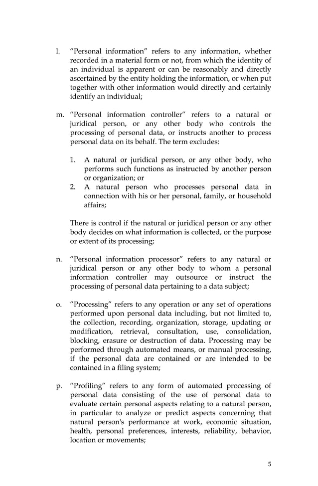 Philippine Data Privacy Act of 2012 (RA 10173) | PDF