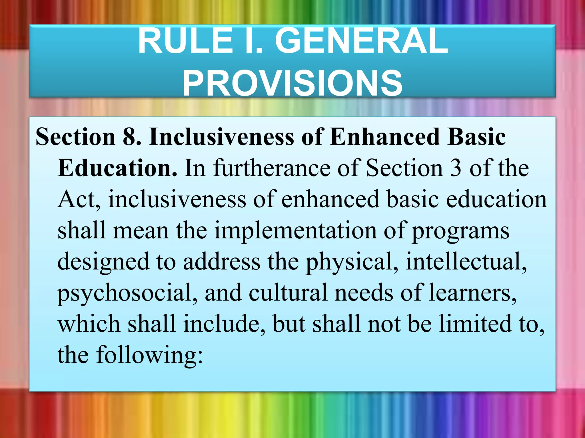 Ra 10533 The Enhance Basic Education Act of 2013 | PPTX