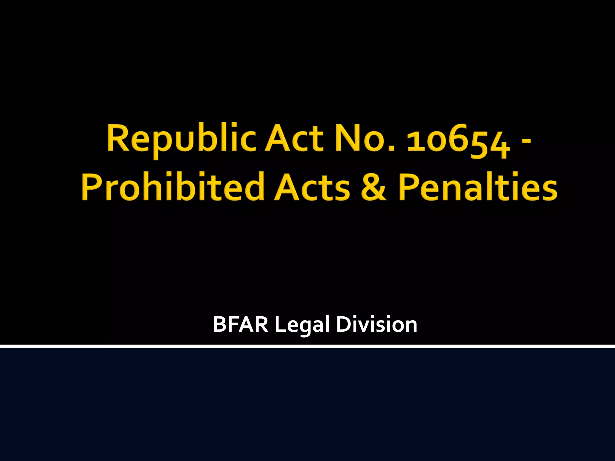 Ra 10654 prohibited acts outline | PDF