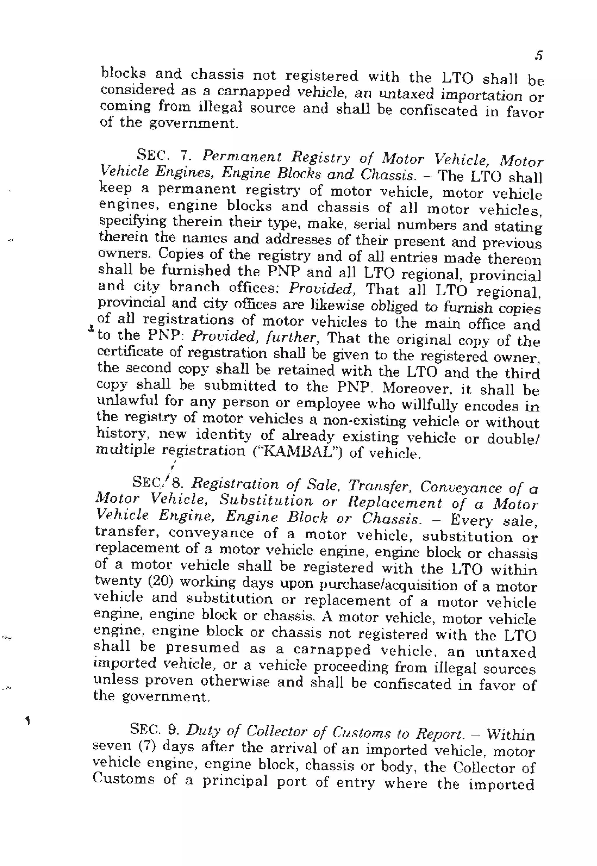 RA 10883 New Anti Carnapping Act 2016 | PDF
