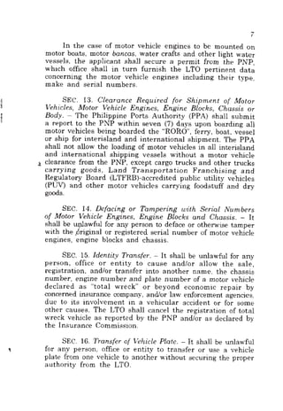 RA 10883 New Anti Carnapping Act 2016 | PDF