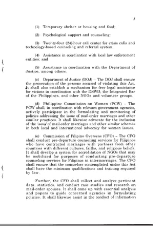 RA 10906 Anti Mail Order Spouse Act | PDF