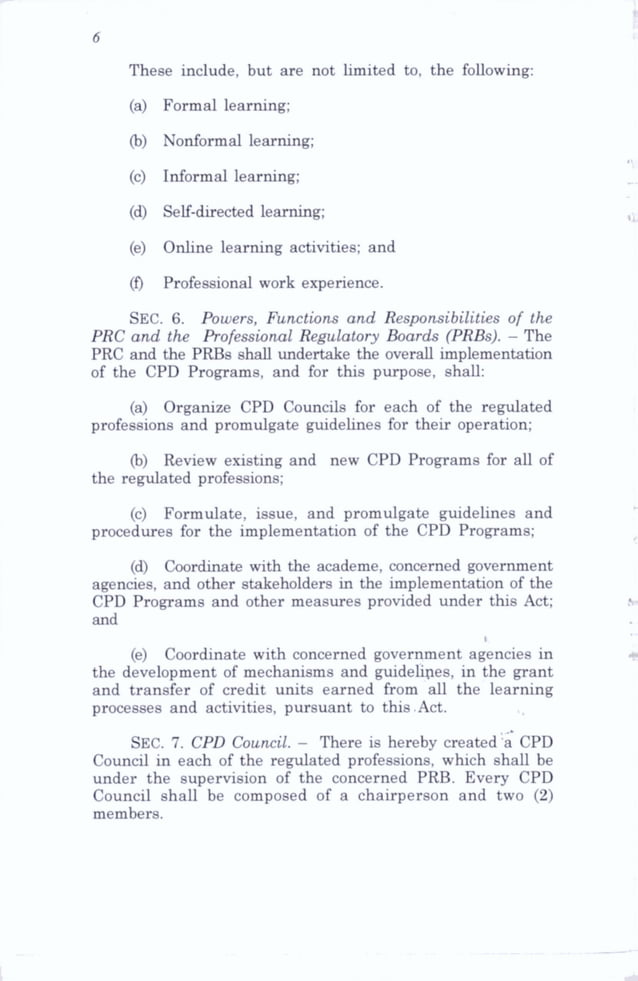 Ra 10912 AN ACT MANDATING AND STRENGTHENING THE CONTINUING PROFESSIONAL ...