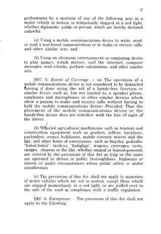 RA 10913 Anti-Distracted Driving | PDF