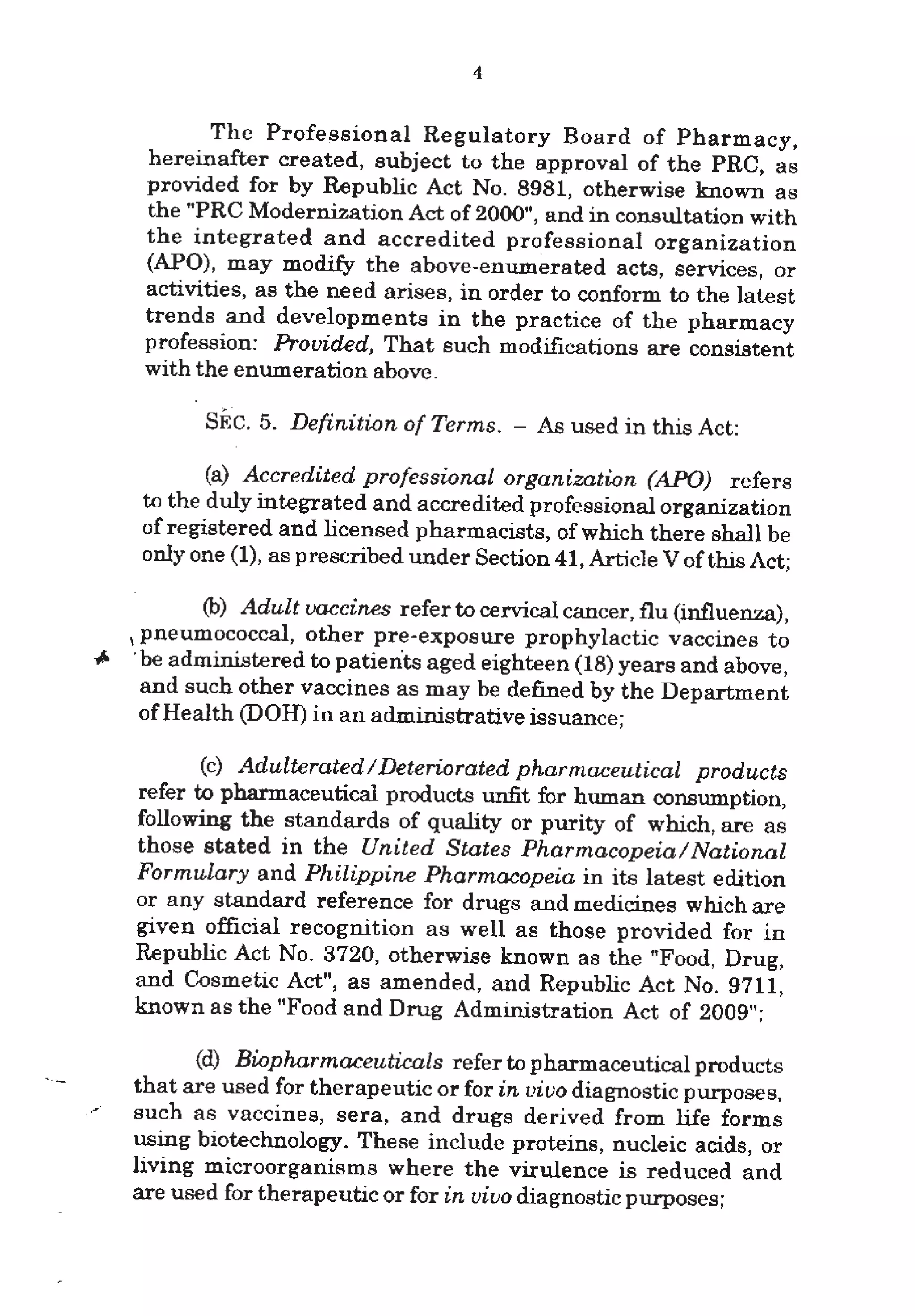RA 10918 - Philippine Pharmacy Act | PDF