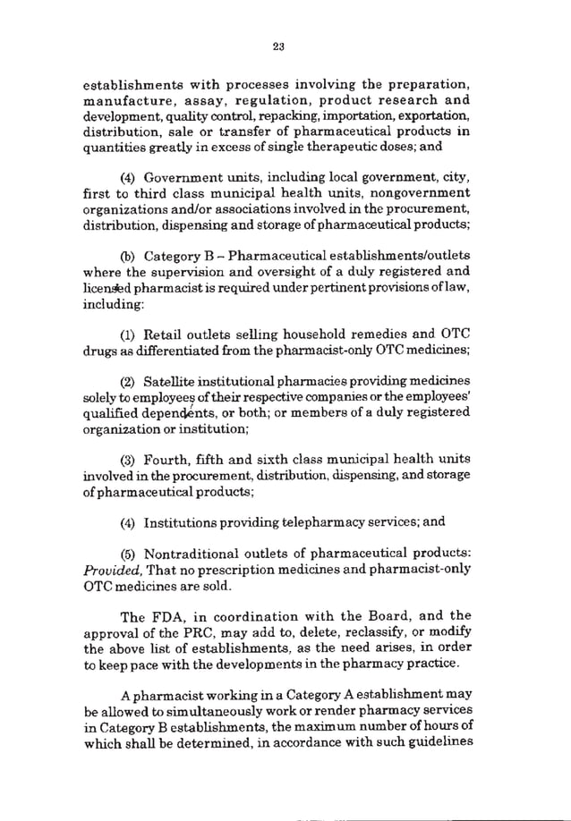 RA 10918 - Philippine Pharmacy Act | PDF