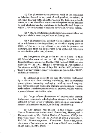 RA 10918 - Philippine Pharmacy Act | PDF