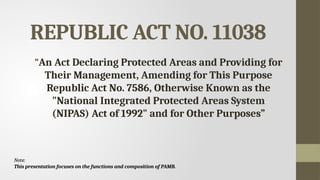 RA 11038 - PAMB PROTECTED AREA IN M.pptx