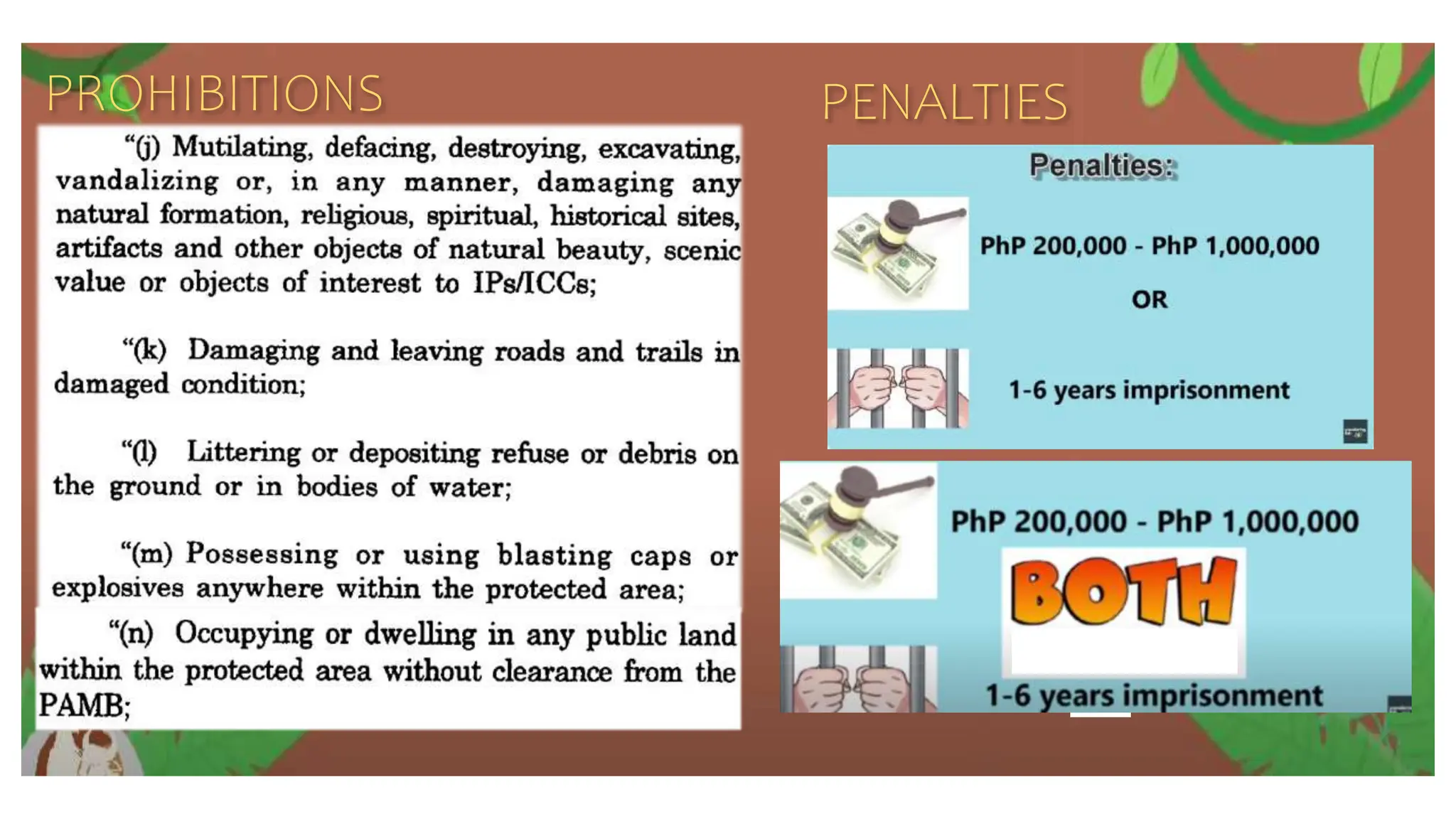 RA 11038 E-NIPAS Prohibited Acts of 2018 | PPTX