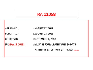RA 11058 IRR-REPESOM.pptx