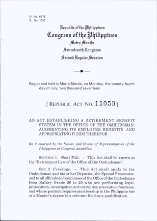 Ra 11059 | PDF | Retirement Planning | Personal Finance