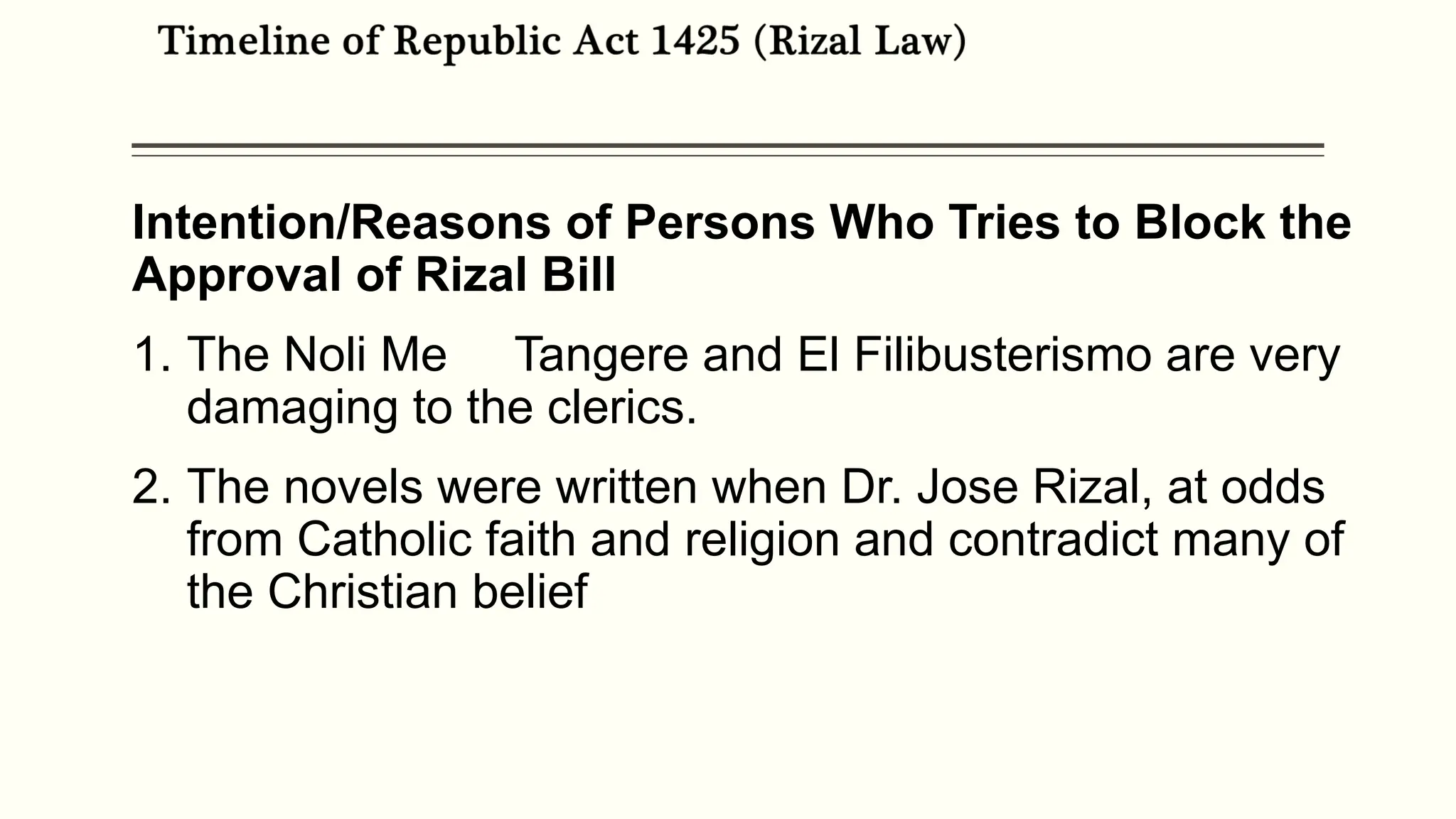 RA 1425 - TIMELINE OF REPUBLIC ACT 1425 (RIZAL LAW).pptx