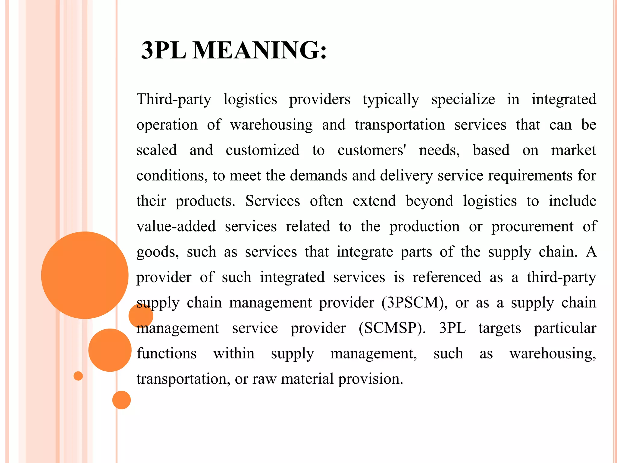 Third Party Logistics | PPTX