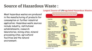 Hazardous waste PPT ENVIRONMENTAL ENGINEERING | PDF