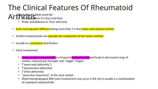 Rheumatoid arthritis or inflammatory arthritis | PPTX