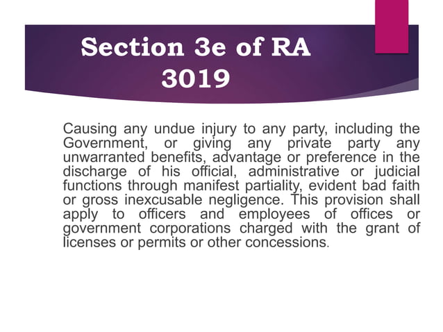 RA 3019.ppt | Crime & Harmful Acts to Individuals, Society & Human Right Violations | Sensitive ...