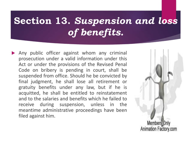 RA 3019.ppt | Crime & Harmful Acts to Individuals, Society & Human ...