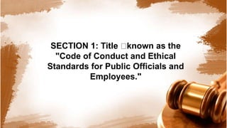 RA 6713 | PPTX | Law