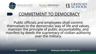 Republic Act 6713 by Ms. Elaiza B. Reyla and Maria Christine C. Quinto | PPT