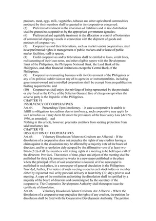 Ra 6938 org. and reg,. of coop. | PDF