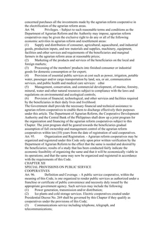 Ra 6938 org. and reg,. of coop. | PDF