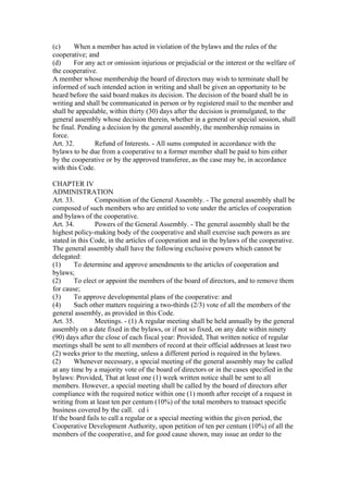 Ra 6938 org. and reg,. of coop. | PDF