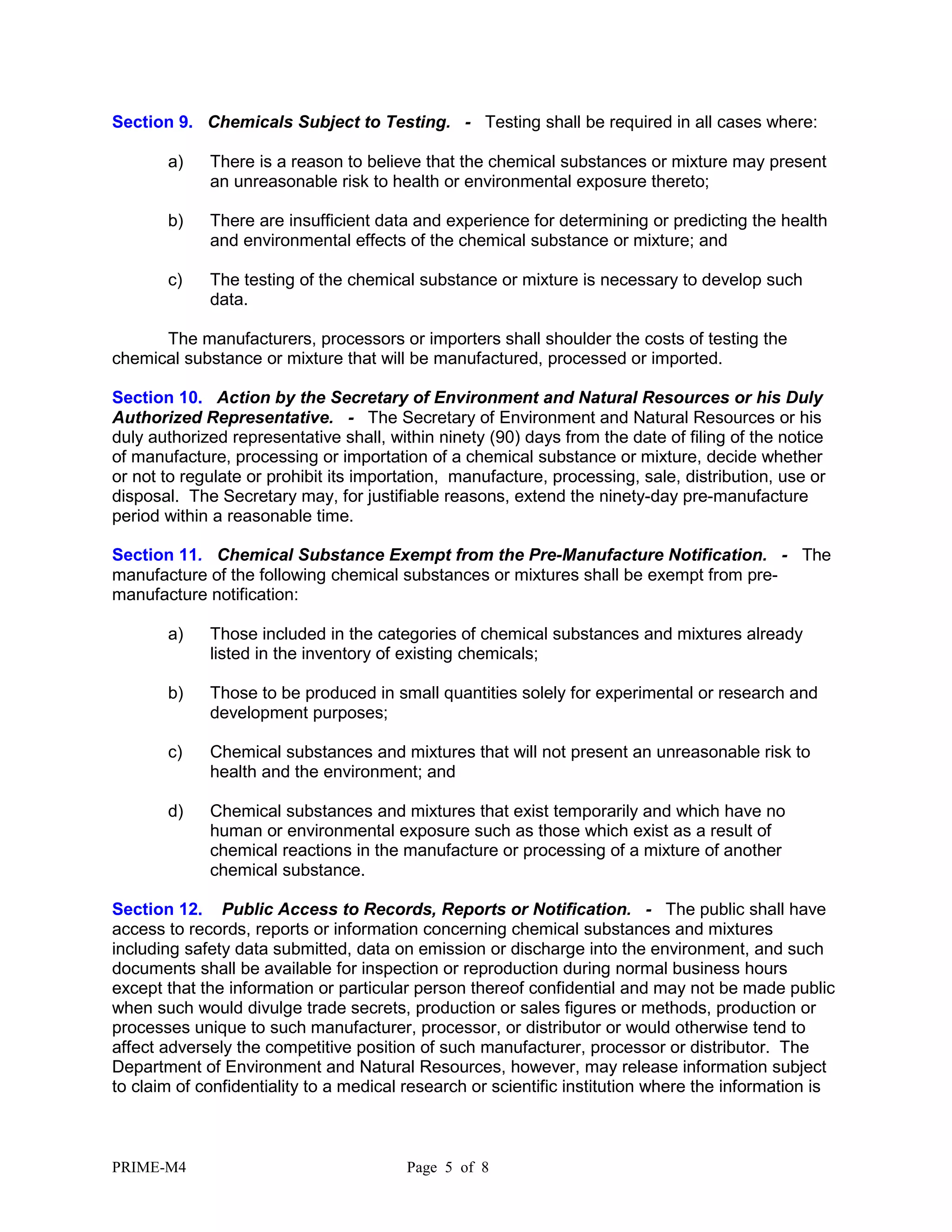 Environmental Laws RA 6969 | PDF