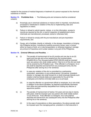 Environmental Laws RA 6969 | PDF